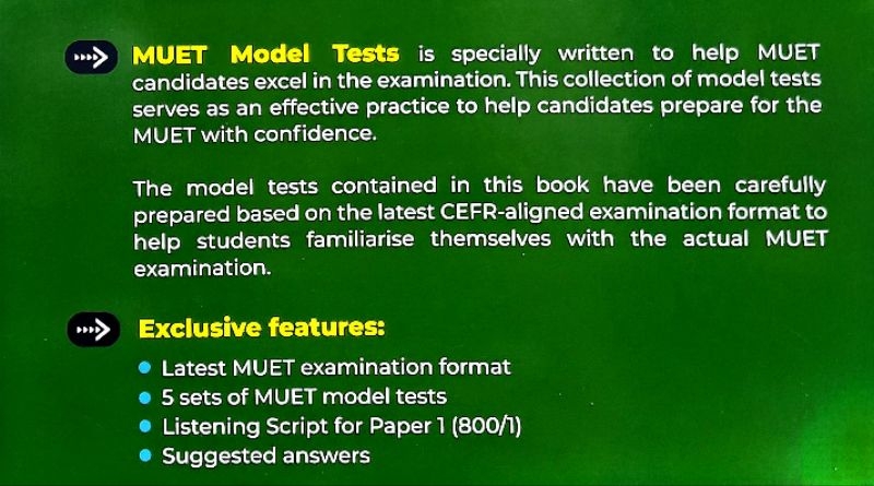 MUET MODEL TEST (CEFR-ALIGNED) LATEST EXAM SPECIFICATIONS (2024)-PIB ...
