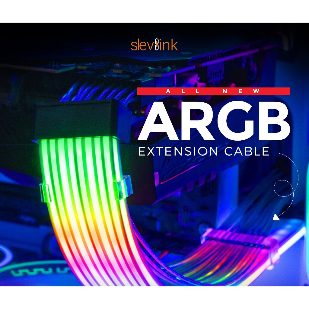 Slev.30 Premium SLEVLINK Argb Pre-Braided Modding Sleeved Cable 30cm ...