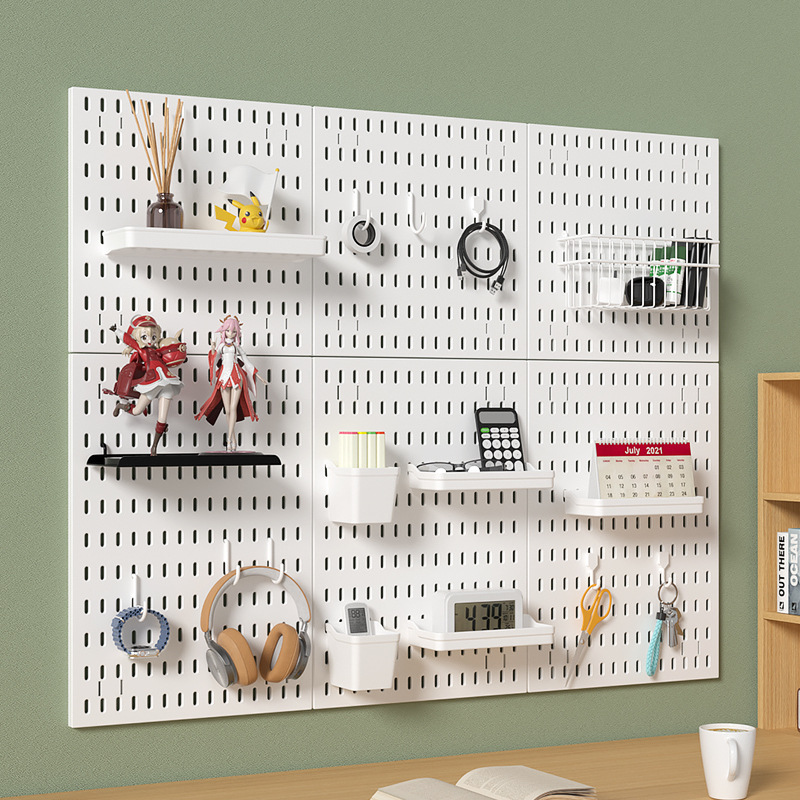 28*28CM Pegboard Perforated Display Board Wall Display Rack Peg Board ...