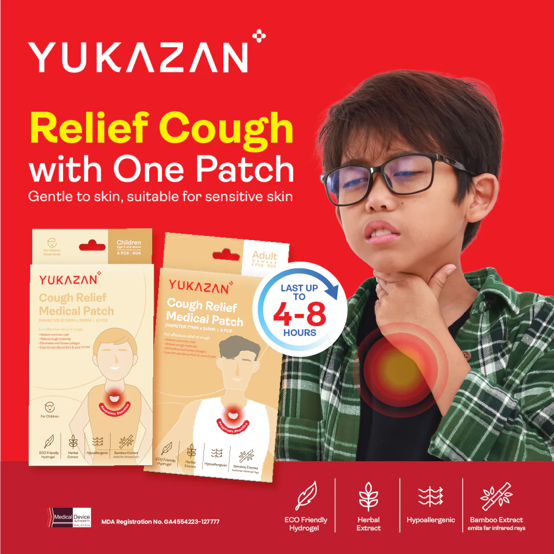 Yukazan Cough Relief Patch / Flu Relief Nose Patch / Fevercare Cool Gel ...