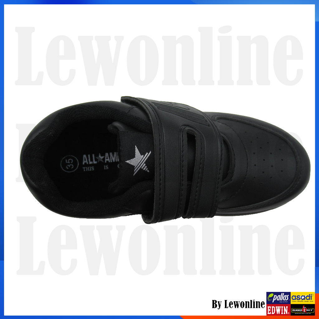All America Kasut Sekolah Hitam 4916 (Waterproof)| Black School Shoes ...