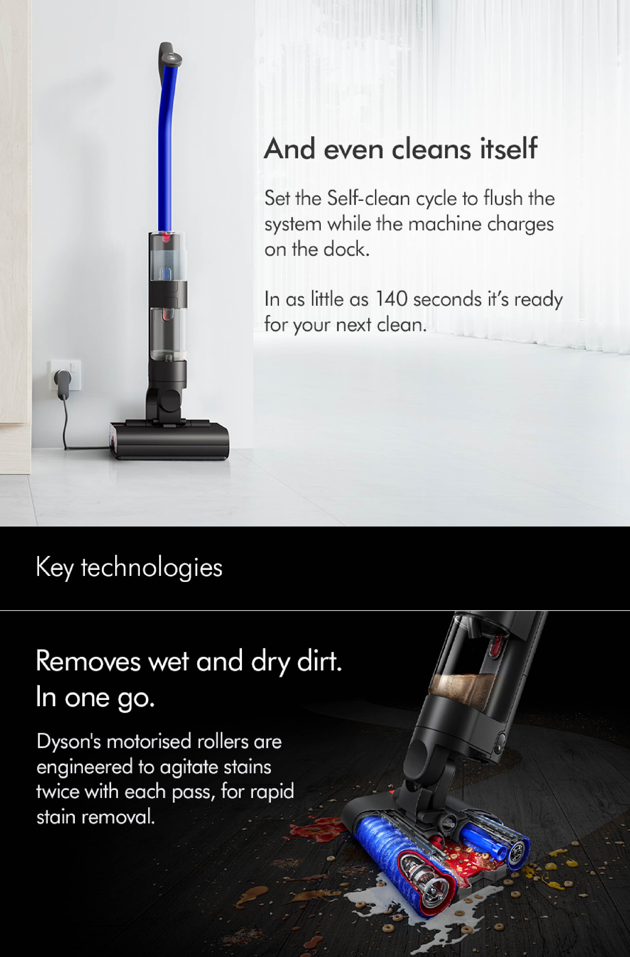 Dyson WashG1™ Wet Floor Cleaner | Double rollerso | Self-cleaning ...