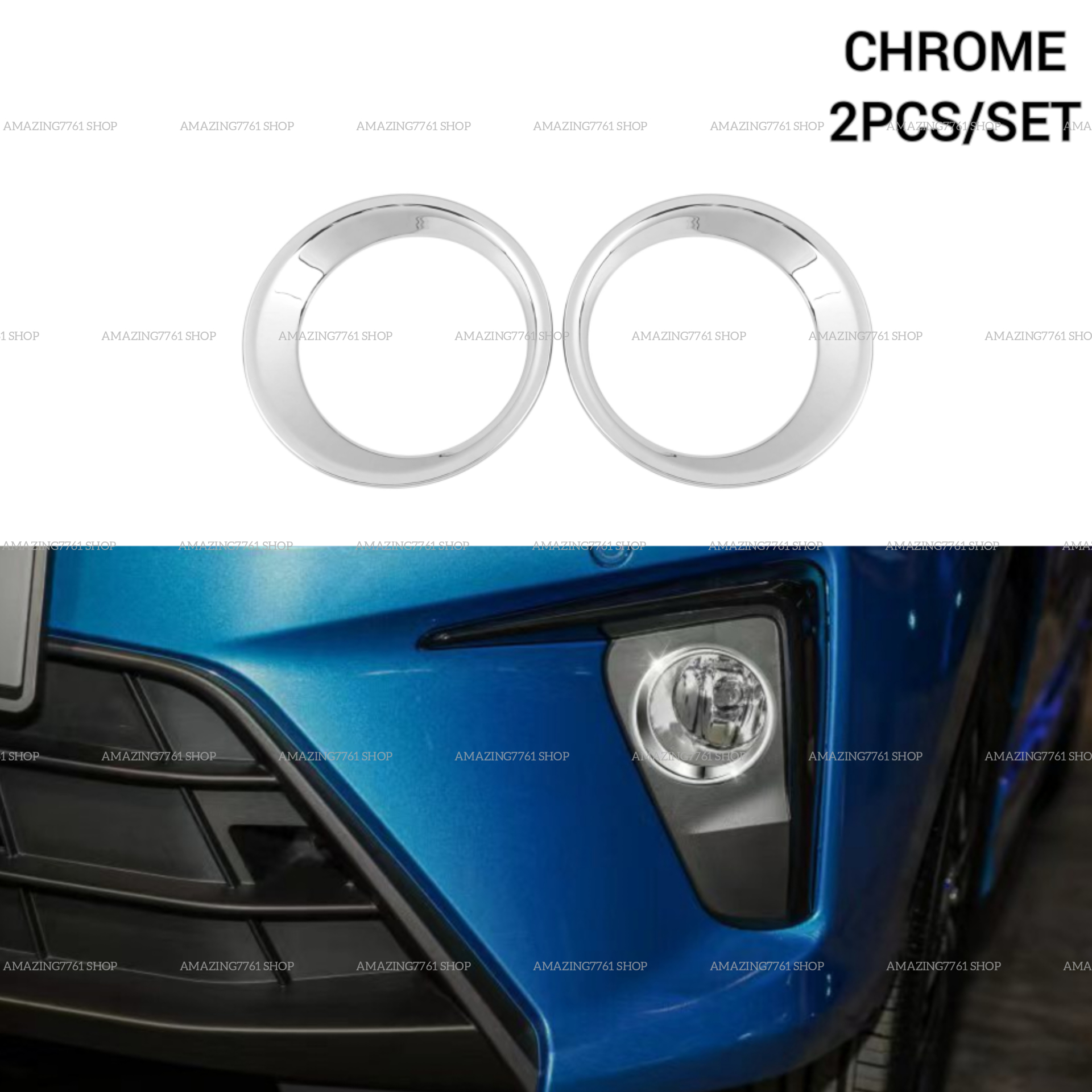 AMAZING PERODUA BEZZA 2019-2024 FRONT BUMPER FOG LAMP RING COVER TRIM ...