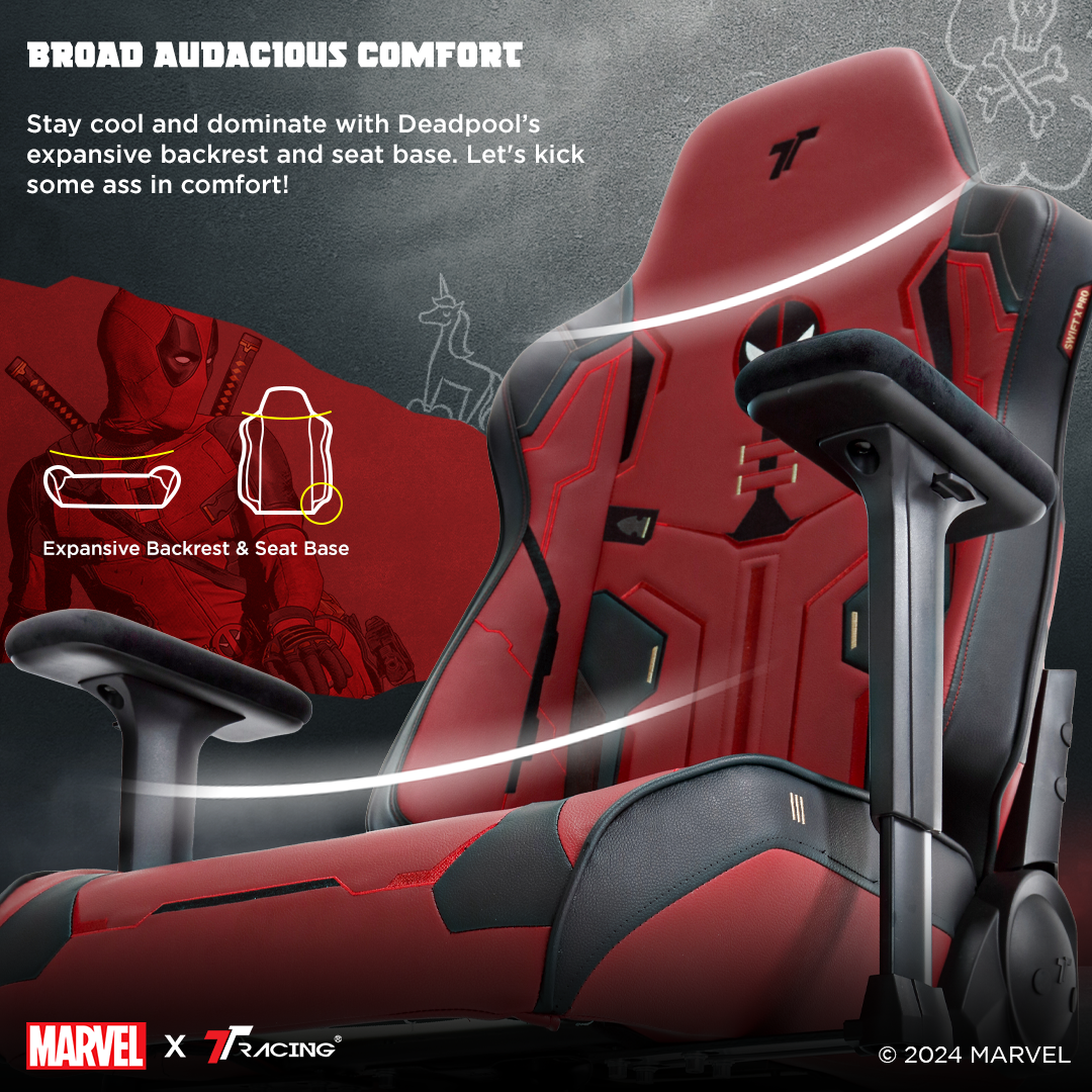 TTRacing Swift X Pro Deadpool Wolverine Edition Gaming Chair Office ...