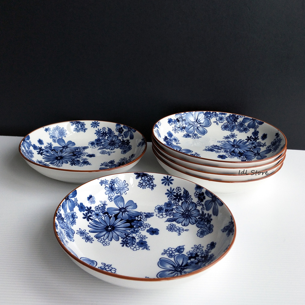 Porcelain Dinner Plate Soup Plate Bowl Set Pinggan Mangkuk Japenese ...