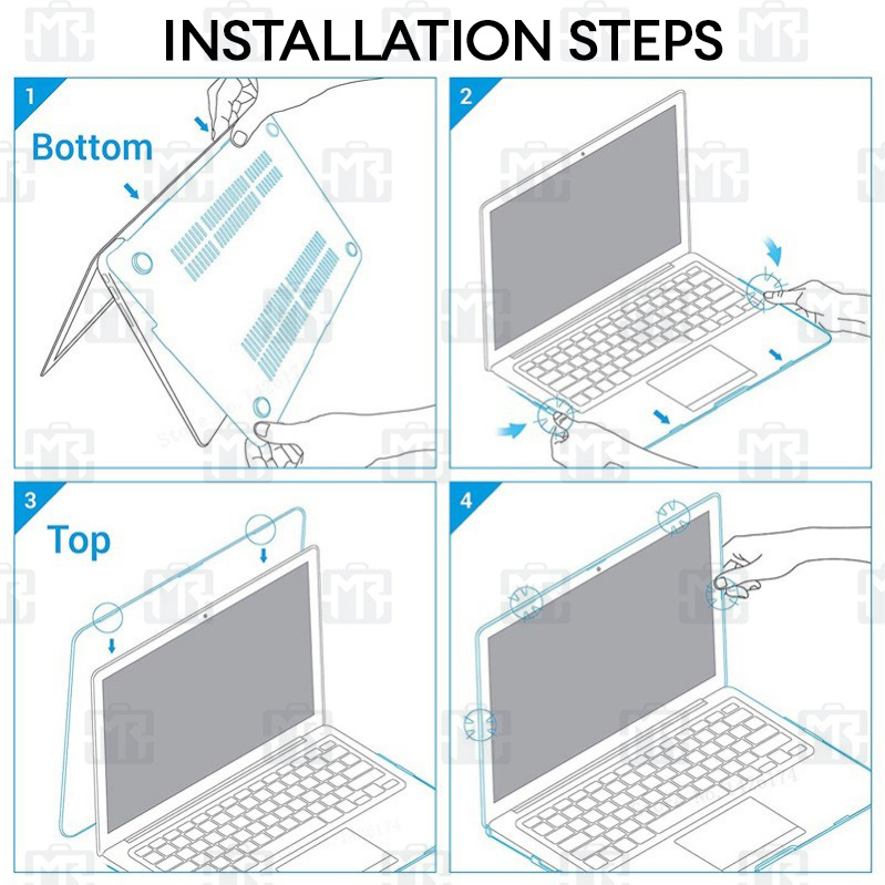MR Clear/Black Transparent laptop Case Clear Protective Cover Cystal ...