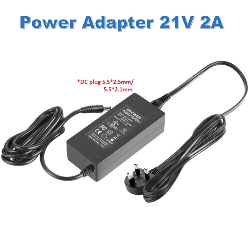 Ac To Dc Power Adapter 21V 2A AC to DC 5.5 x 2.1 / 2.5MM UK 3PIN Plug ...
