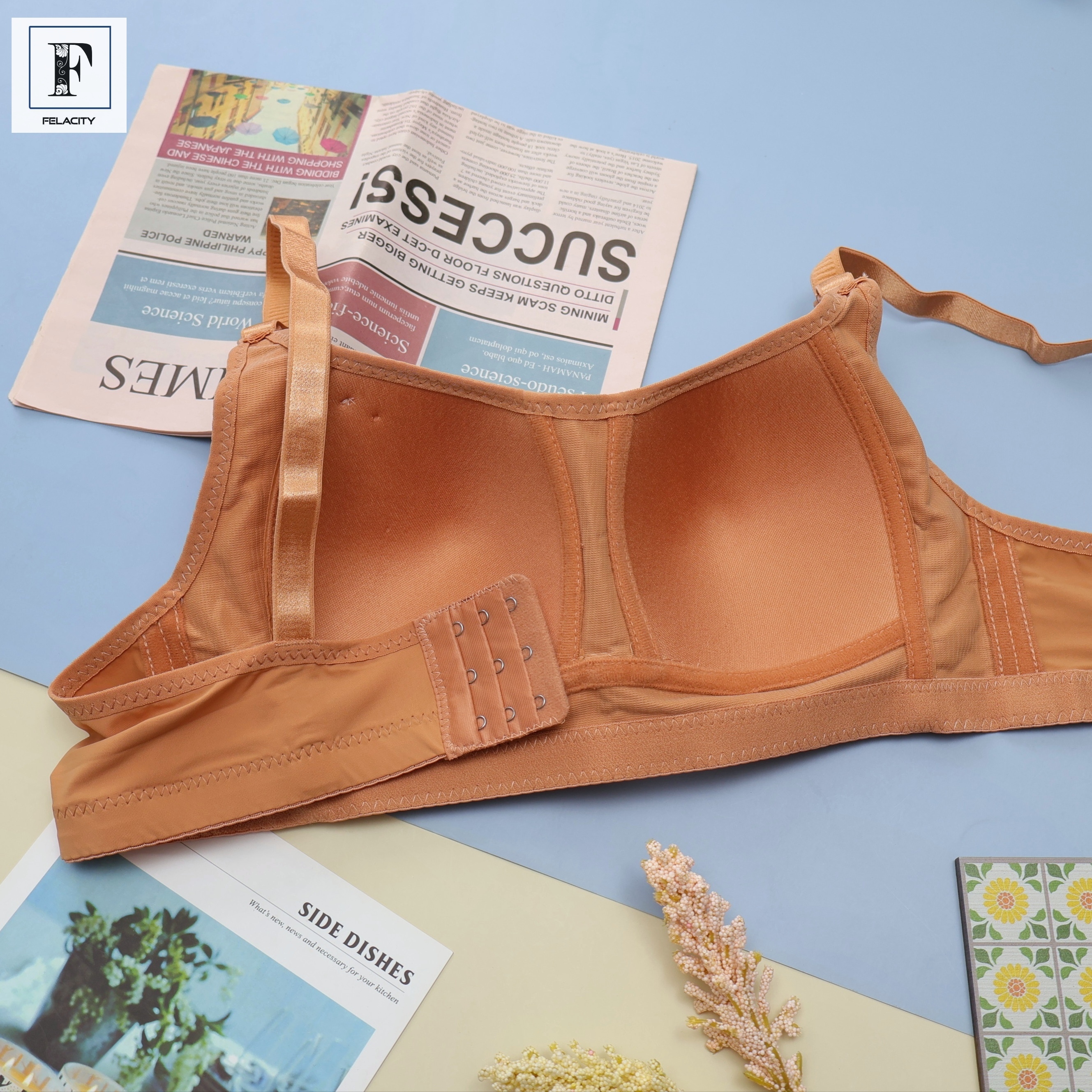 Bra Women Full Cup Plus Size Wireless Plain BC Cup Baju Dalam Wanita ...