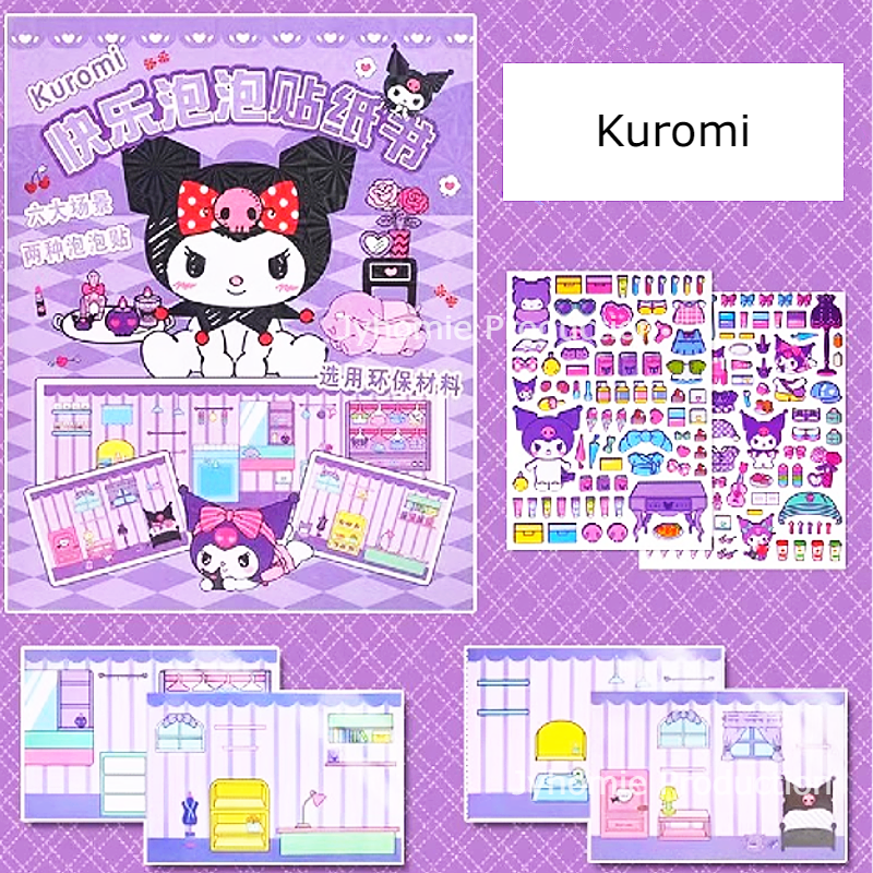 Kuromi Stickers Reusable Luromi Sticker Book Sticker for Kids Kuromi ...
