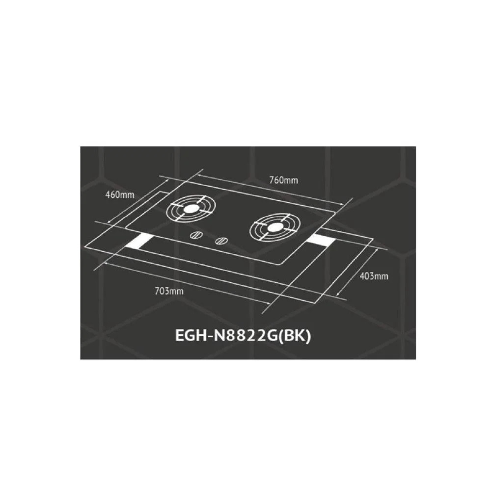 Elba 5.0kW 2 Burner Built In Glass Hob EGH-K8842G(BK) | EGH-G8522G(BK ...