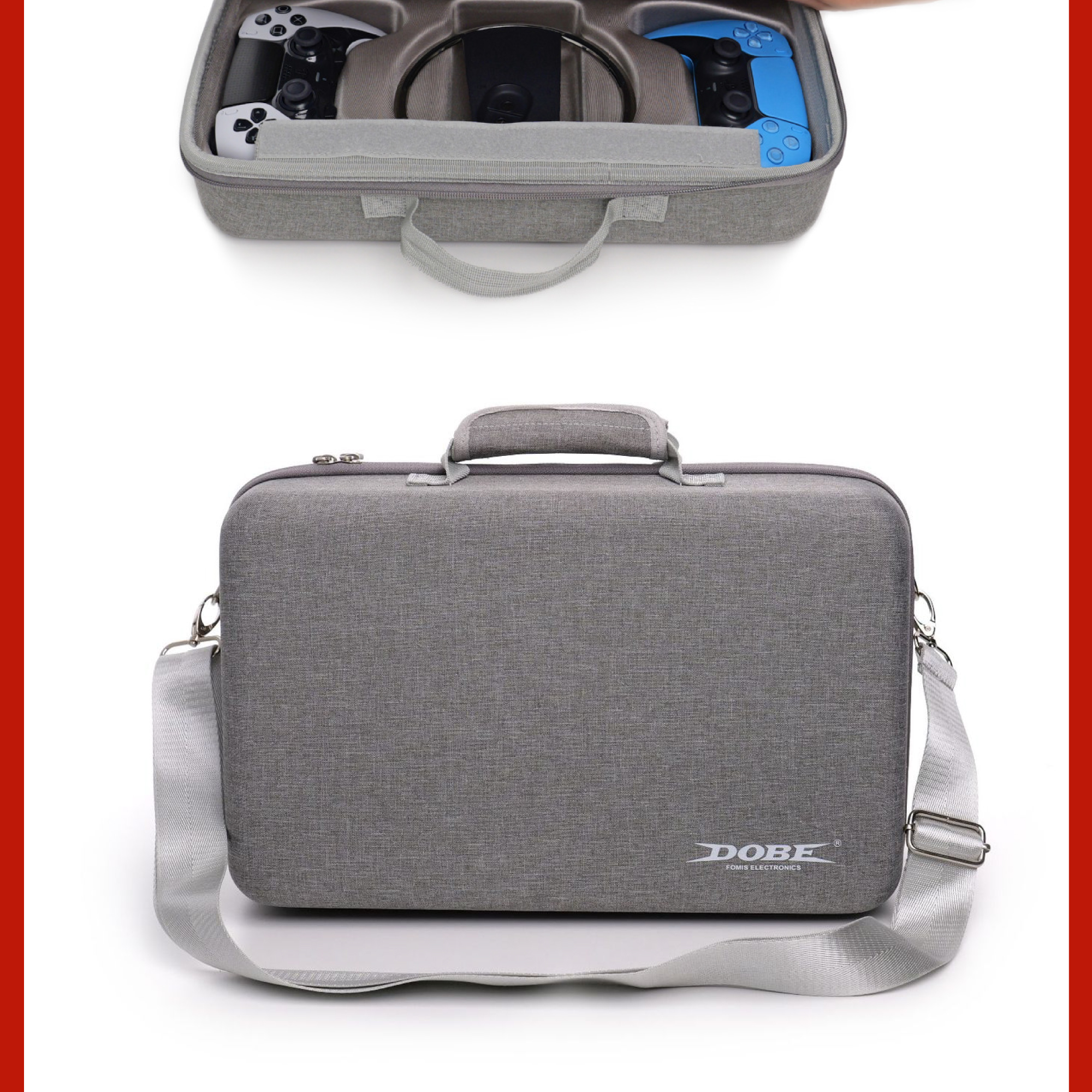 DOBE PS5 Slim Travel Bag Portable Storage Suitcase Carry Case ...