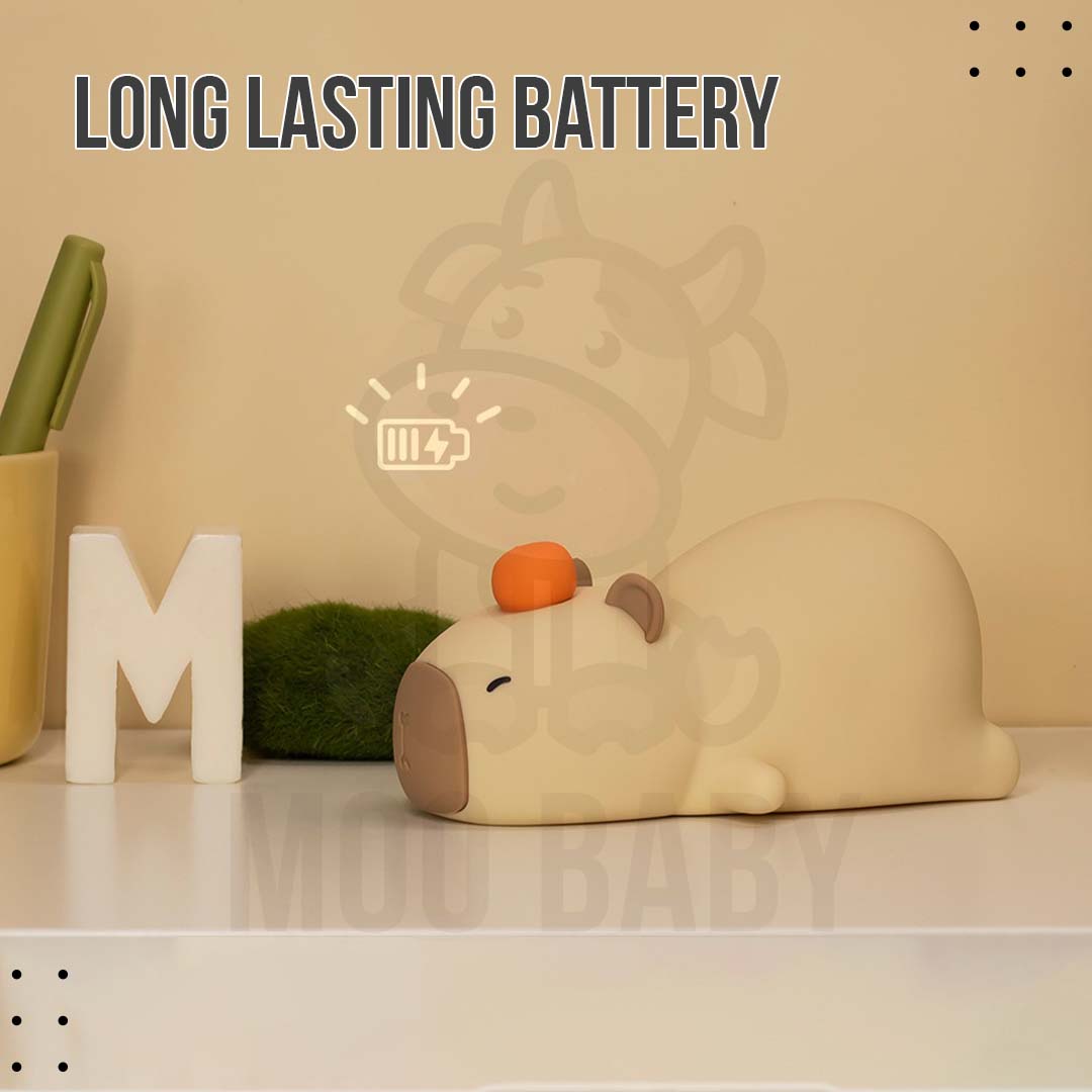 Moo Baby Lampu Tidur Comel Capybara Lamp Rechargeable Lamp Cute Bedside ...