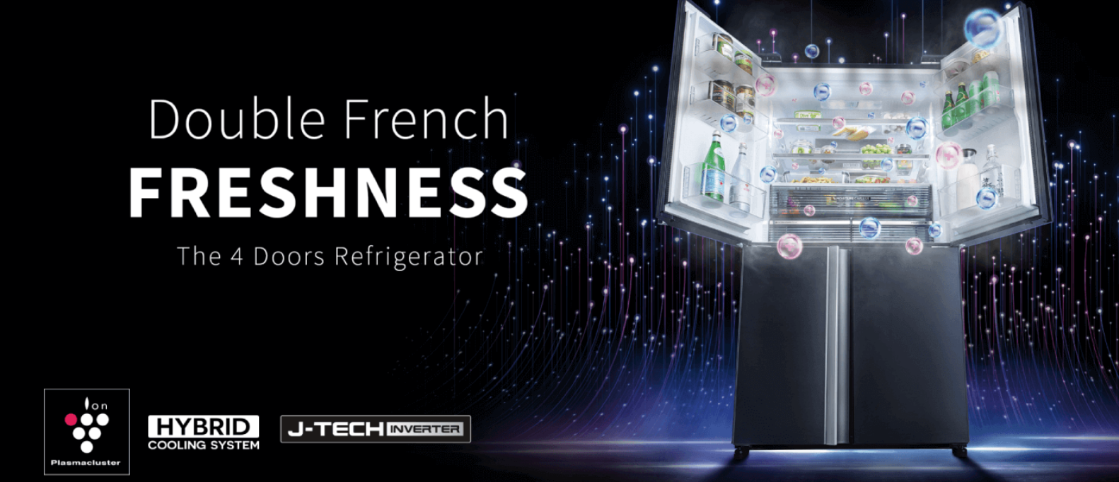 SHARP SJF821VMSS 700L J-TECH INVERTER TECHNOLOGY AVANCE REFRIGERATOR ...
