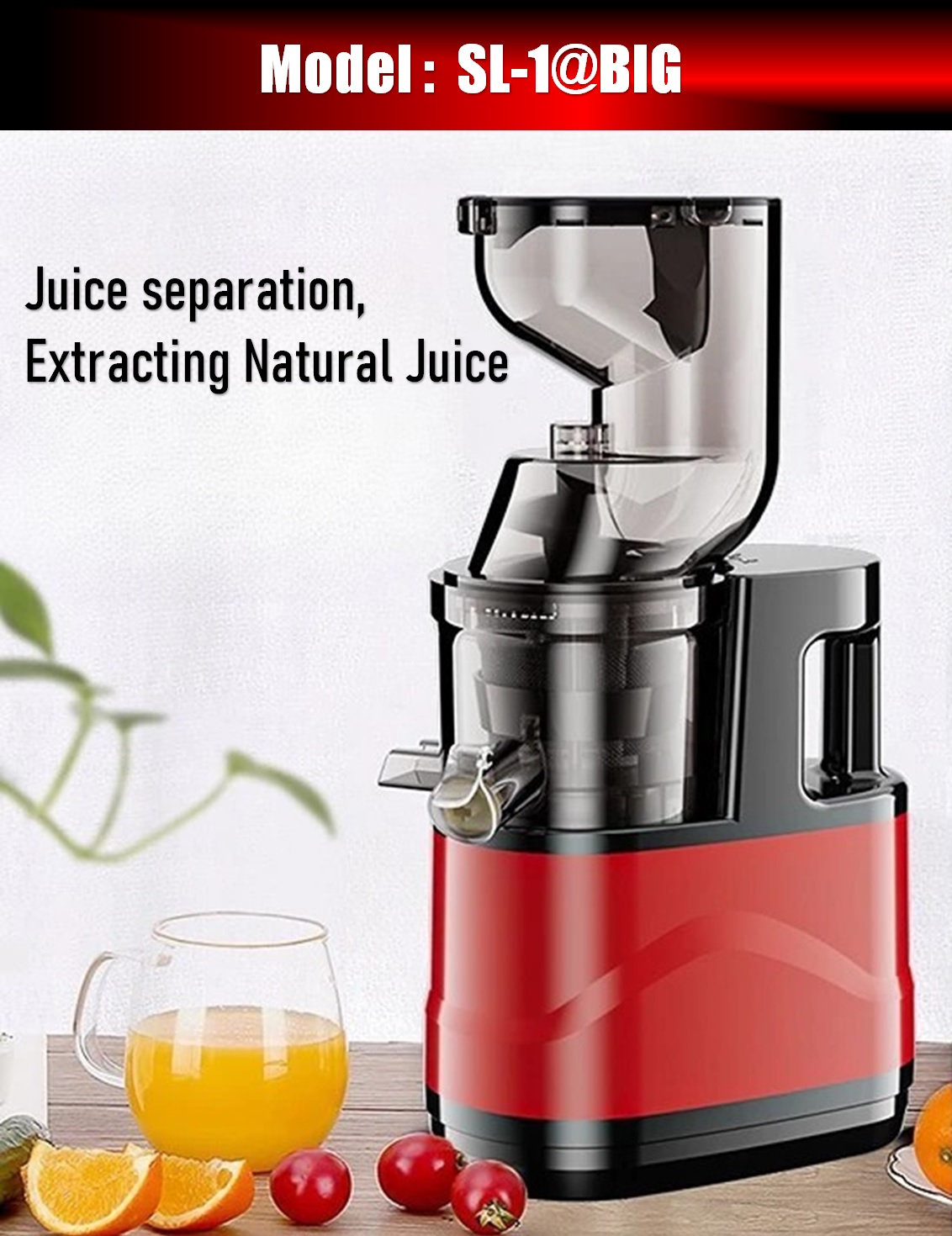 100% Fresh Fruit Juice Extraction Slow Juicer Extractor Blender Vege ...
