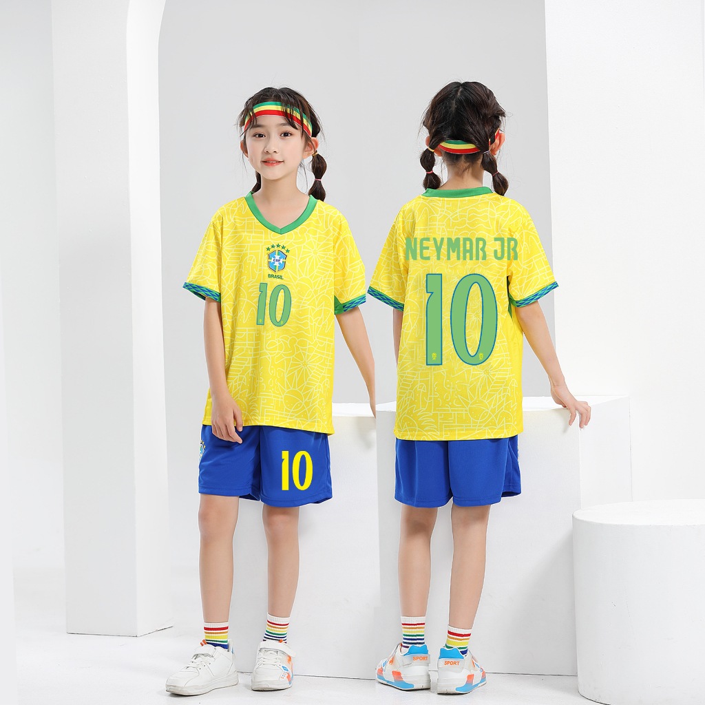 new brazil jersi murah setwear baju budak set grade premium kids jersey ...