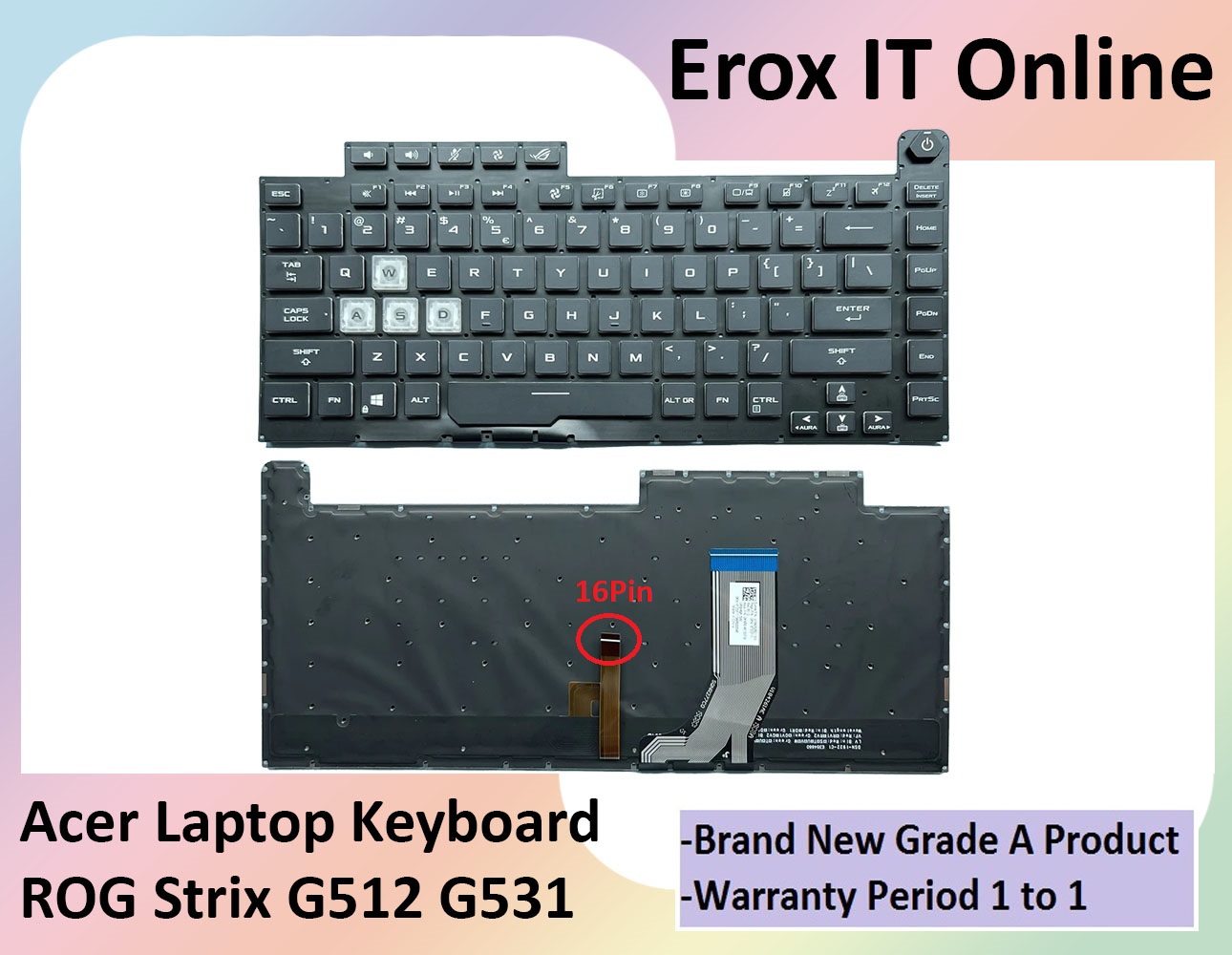 Asus ROG Strix G512 G531 GL531 G531G G531GD G531GT G531GU G512L G512LI ...