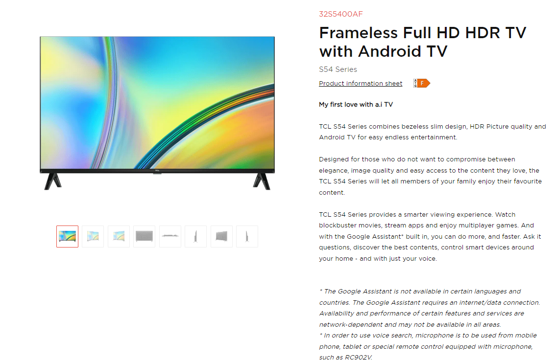 Xiaomi Google Android TV Led HD TV (32") Mi TV A 32 SMART TV / TCL ...