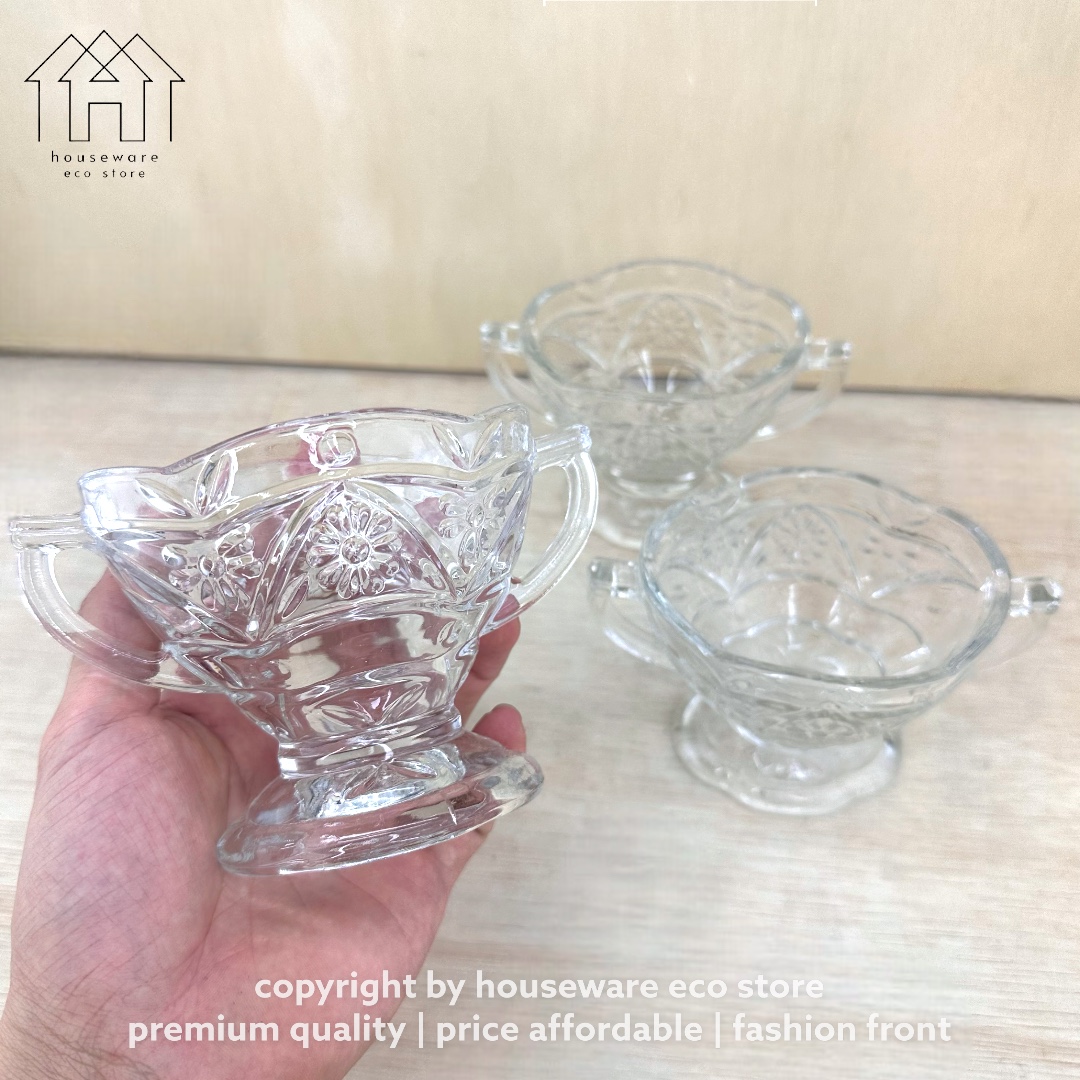 (3pcs /pack) Glass Ice Cream Cup | Dessert Cup Bowl Pudding Cup | Agar ...