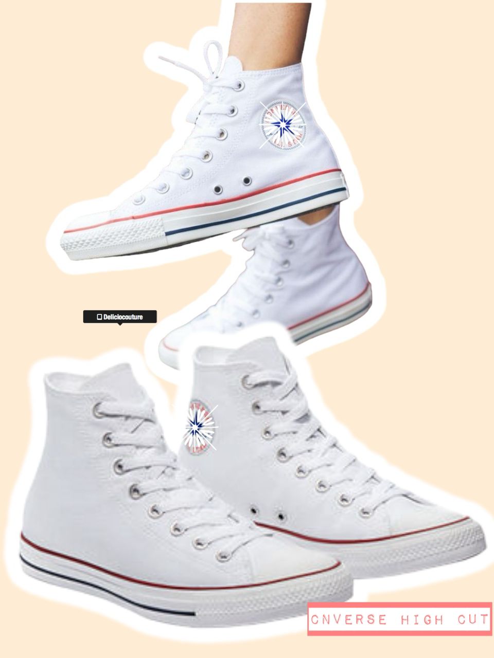 Kasut Cnverse High Cut/Low cut ALL*STAR unisex kasut sekolah putih ...
