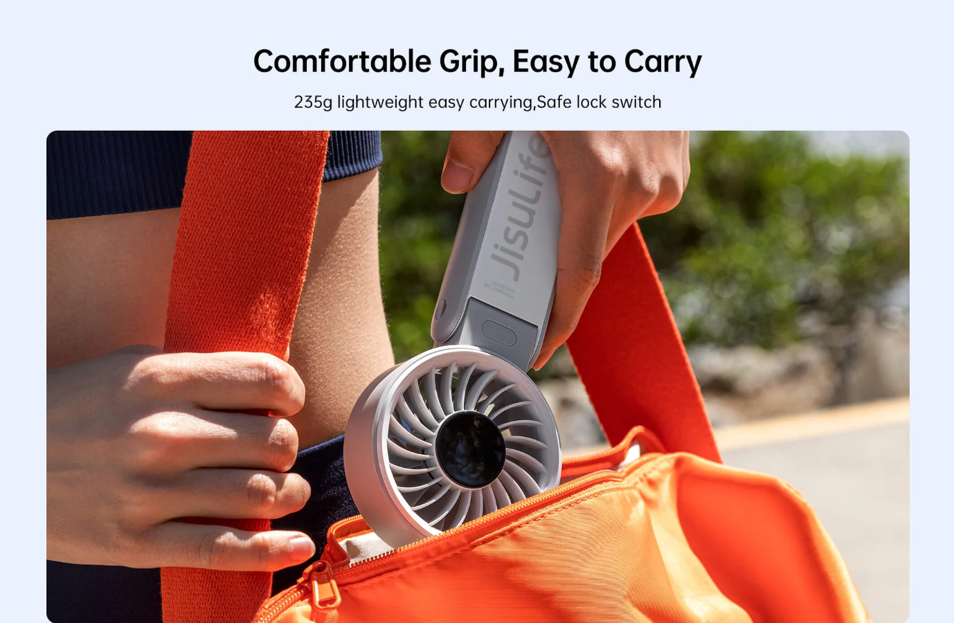 JISULIFE Life 7 Handheld Fan Portable Rechargeable Mini Fan with Strong ...