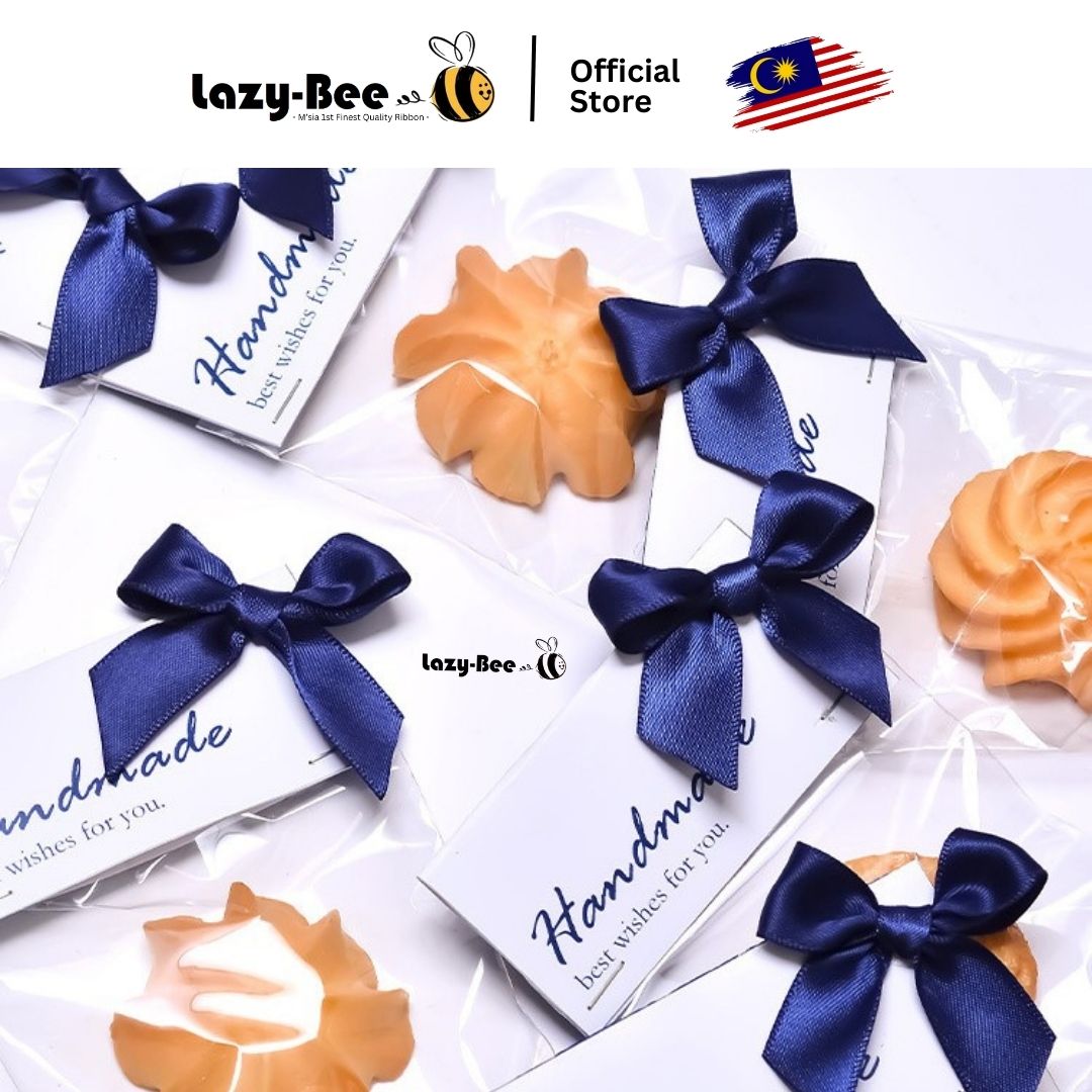 LAZY BEE Dark Blue Navy Blue Biru Tua 5 Meter Premium Double Face Satin ...