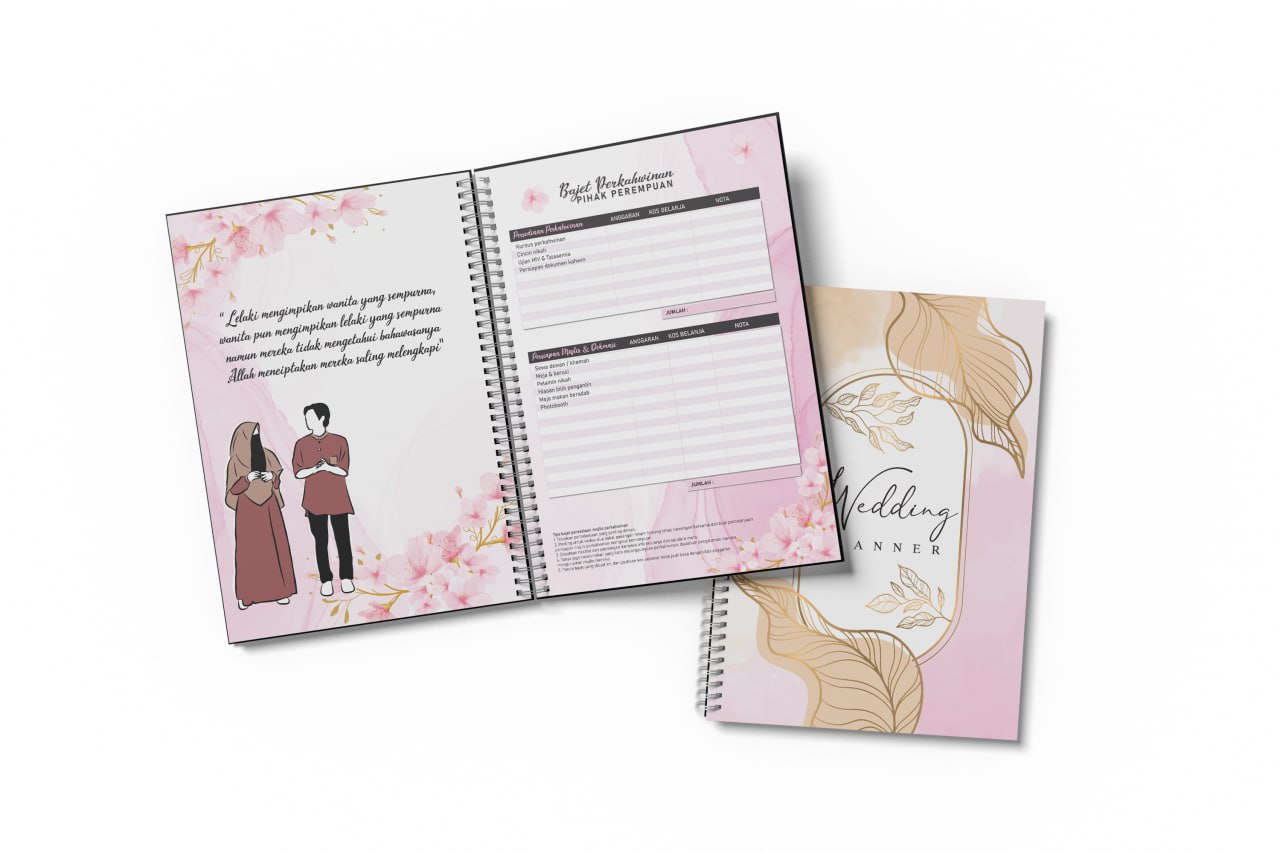 Wedding Planner Book 2024,2025,2026 Buku Planner Perkahwinan Muslim ...