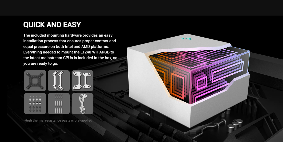 DeepCool LT240 ARGB High-Performance 240mm AiO CPU Cooler | Intel & AMD ...