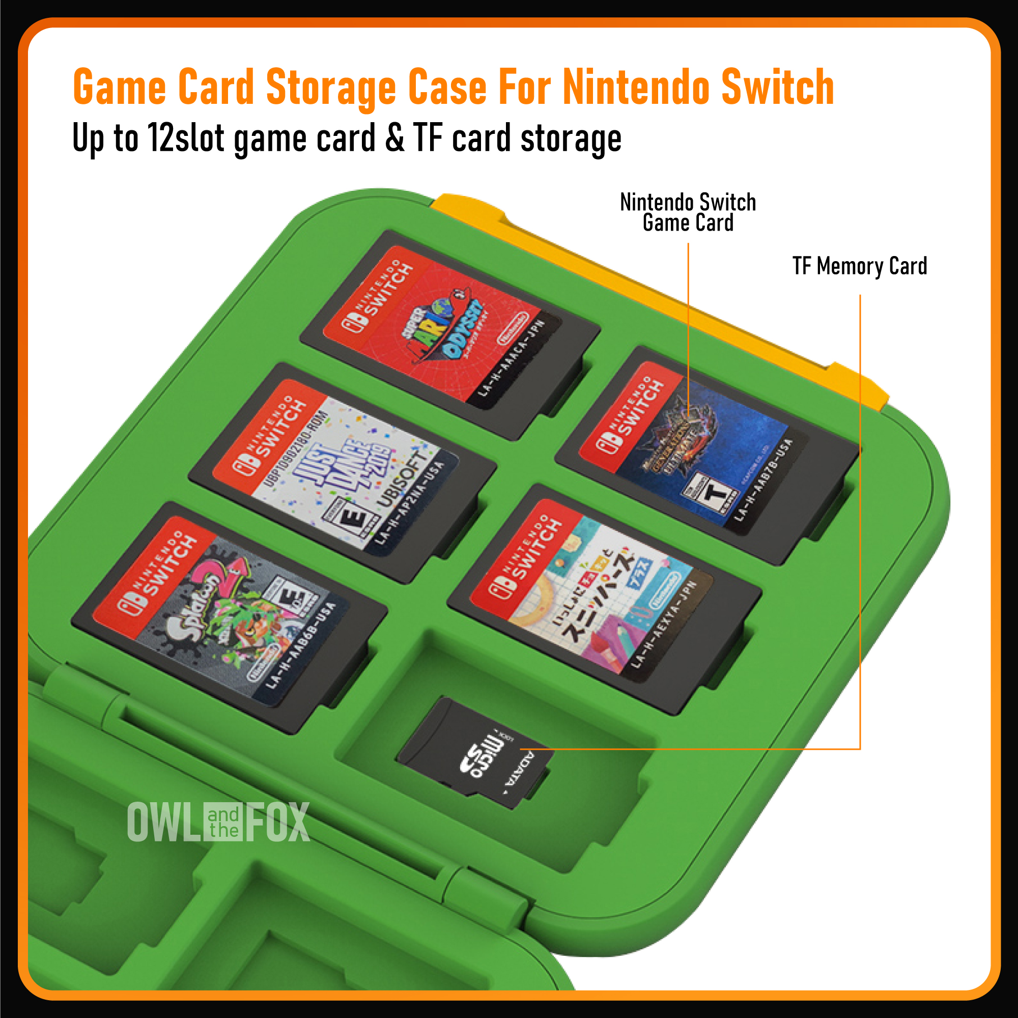 IINE Nintendo Switch OLED V1V2 Game Card Storage Box Case Monster ...