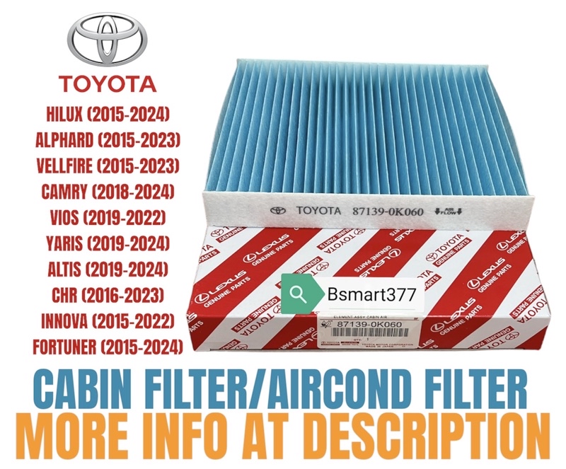 Toyota air-cond filter cabin filter hilux revo/alphard vellfire 2.5 ...
