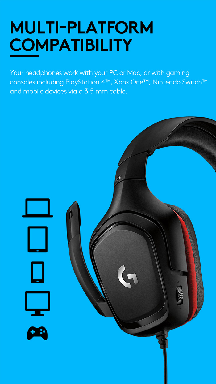 Logitech G331 Stereo Gaming Headset | Shopee Malaysia