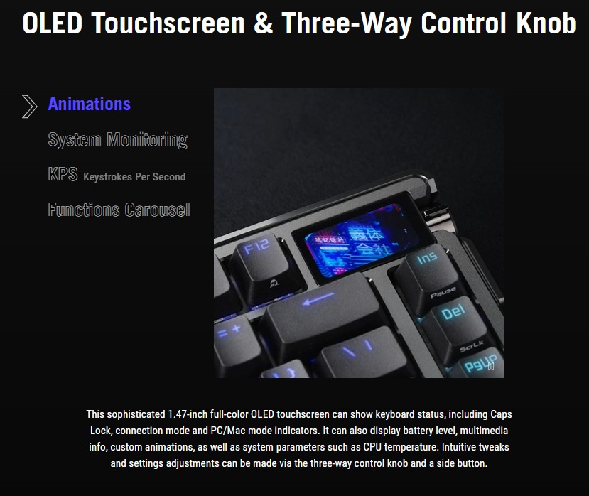 ASUS ROG Azoth Extreme Mechanical Gaming Keyboard Customizable 75% OLED ...