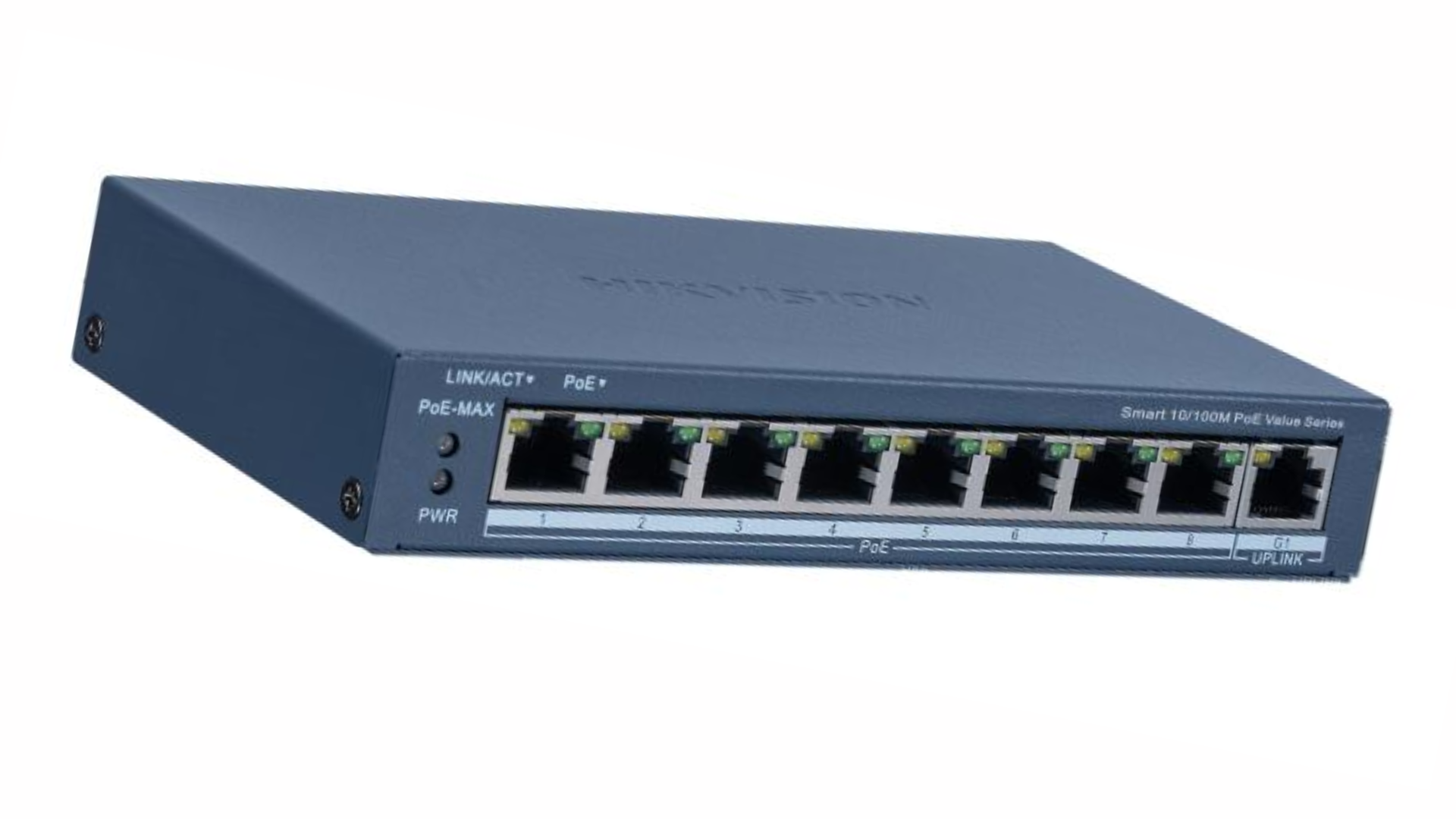 Hikvision 8 Port Fast Ethernet Smart PoE Switch Max. 300 Meter Long ...