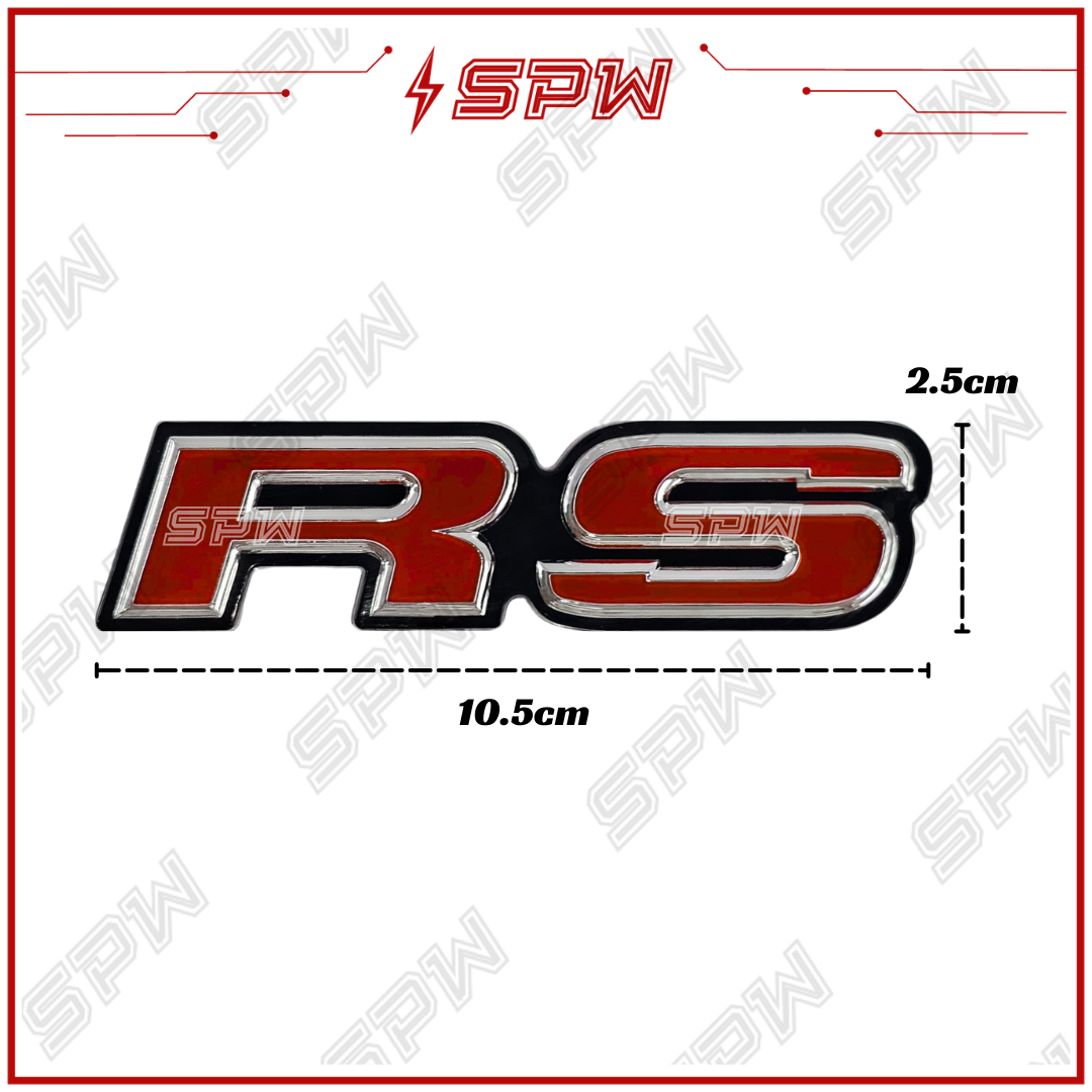 RS LOGO EMBLEM (TAMPAL) Honda Toyota Perodua Proton Logo (Double Tape ...