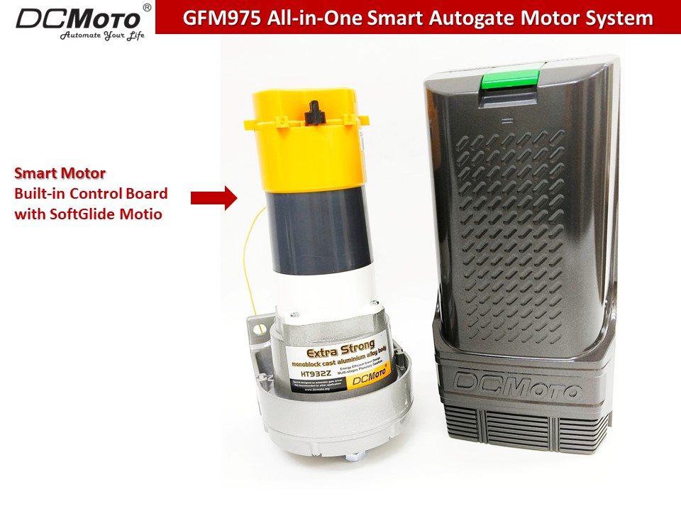 Auto Gate DCMOTO GFM975 New Model - Plug & Play All-in-One Smart Full Solar Autogate Motor ...