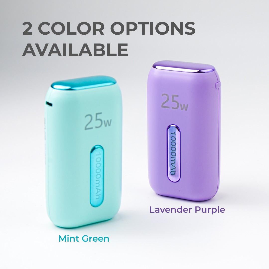 AIVR Y144 Mini 10,000mAh PowerBank 25W with Built-In Lightning and Type ...