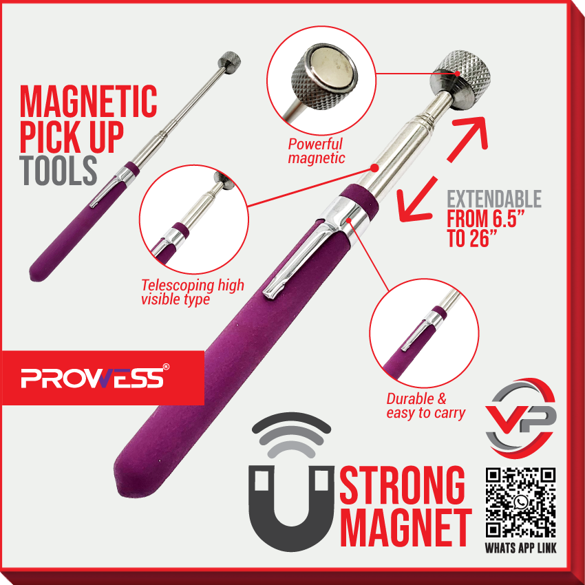PROWESS 26″ MAGNETIC PICK UP TOOLS STRONG MAGNET EXTENDABLE ALAT ANGKAT ...