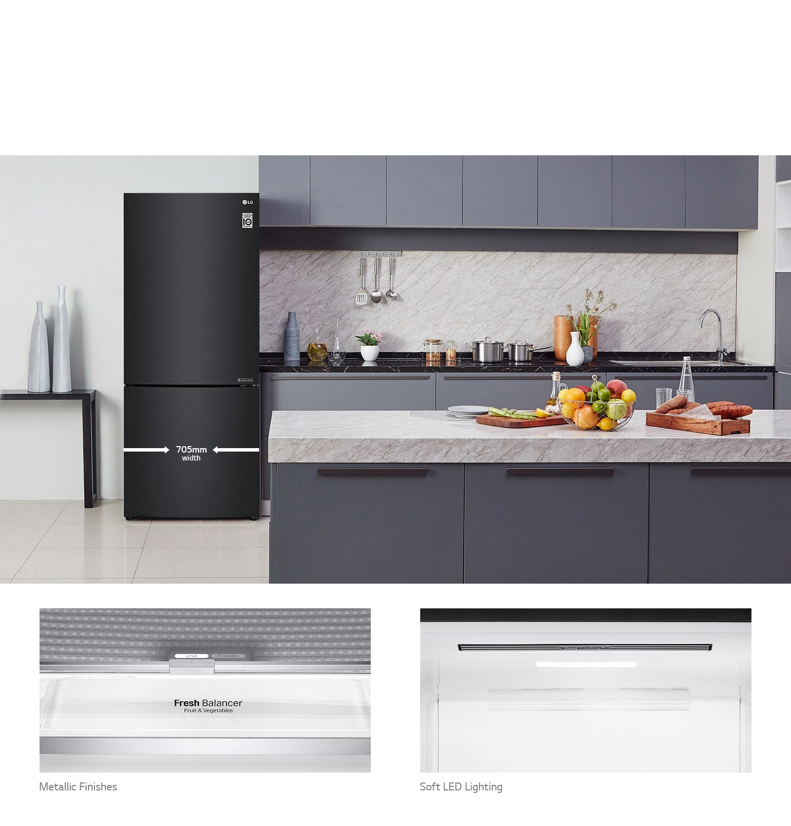 LG 420L - 455L Bottom Freezer Inverter Fridge / Refrigerator in Matte ...