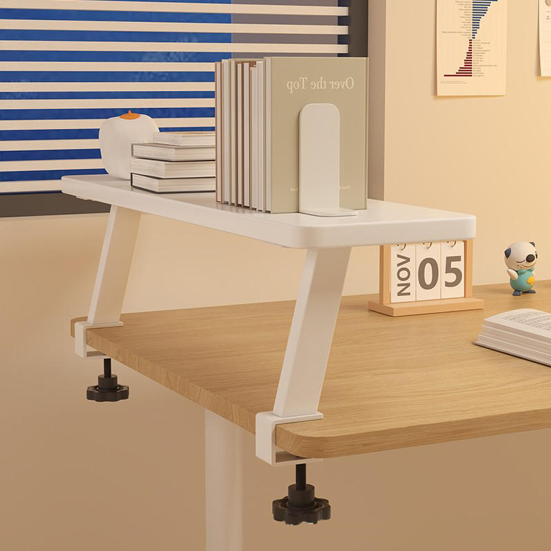 Floating Desktop Bookshelf Clamp On Monitor Riser Elevated Storage Rack ...