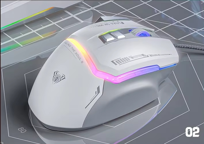 AULA S12Pro RGB Wired Gaming Mouse 12800DPI with 8Programmable Button ...