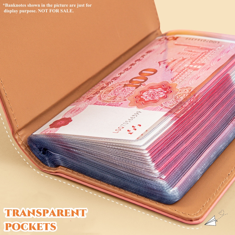 Classic 50 Pockets PU Leather Banknotes Collection Holder Album Receipt ...