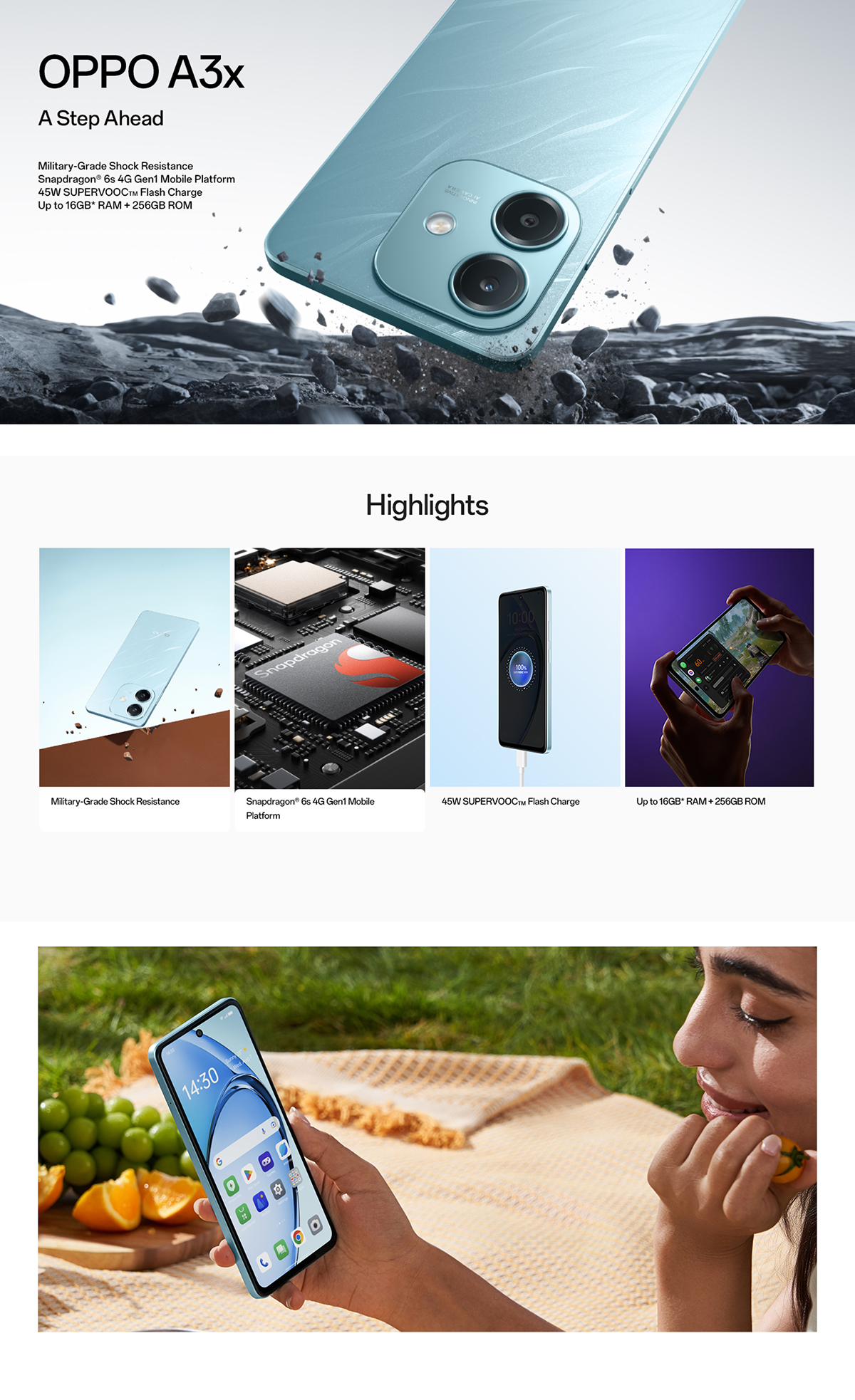 (Ready Stock) OPPO A3x (4GB/6GB + 128GB Rom) 6.67" Display | 45W SUPERVOOC Original 1 Year ...