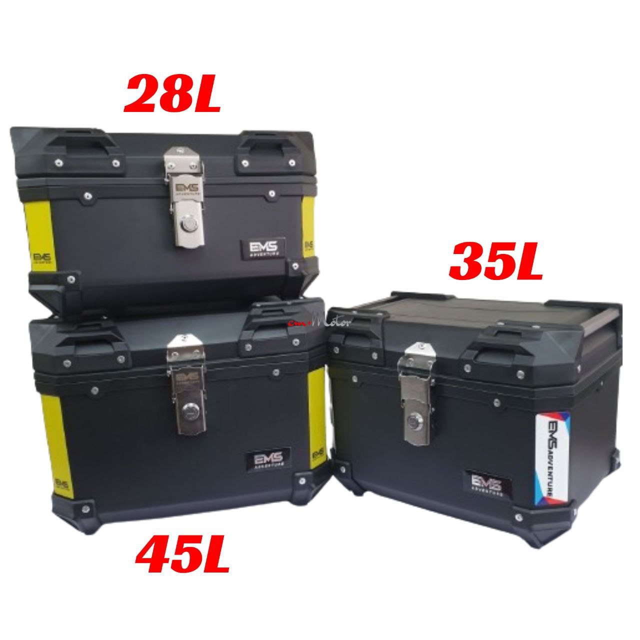 EMS Adventure TOP BOX 28L 35L 45L ABS (Same Aluminium Design ...