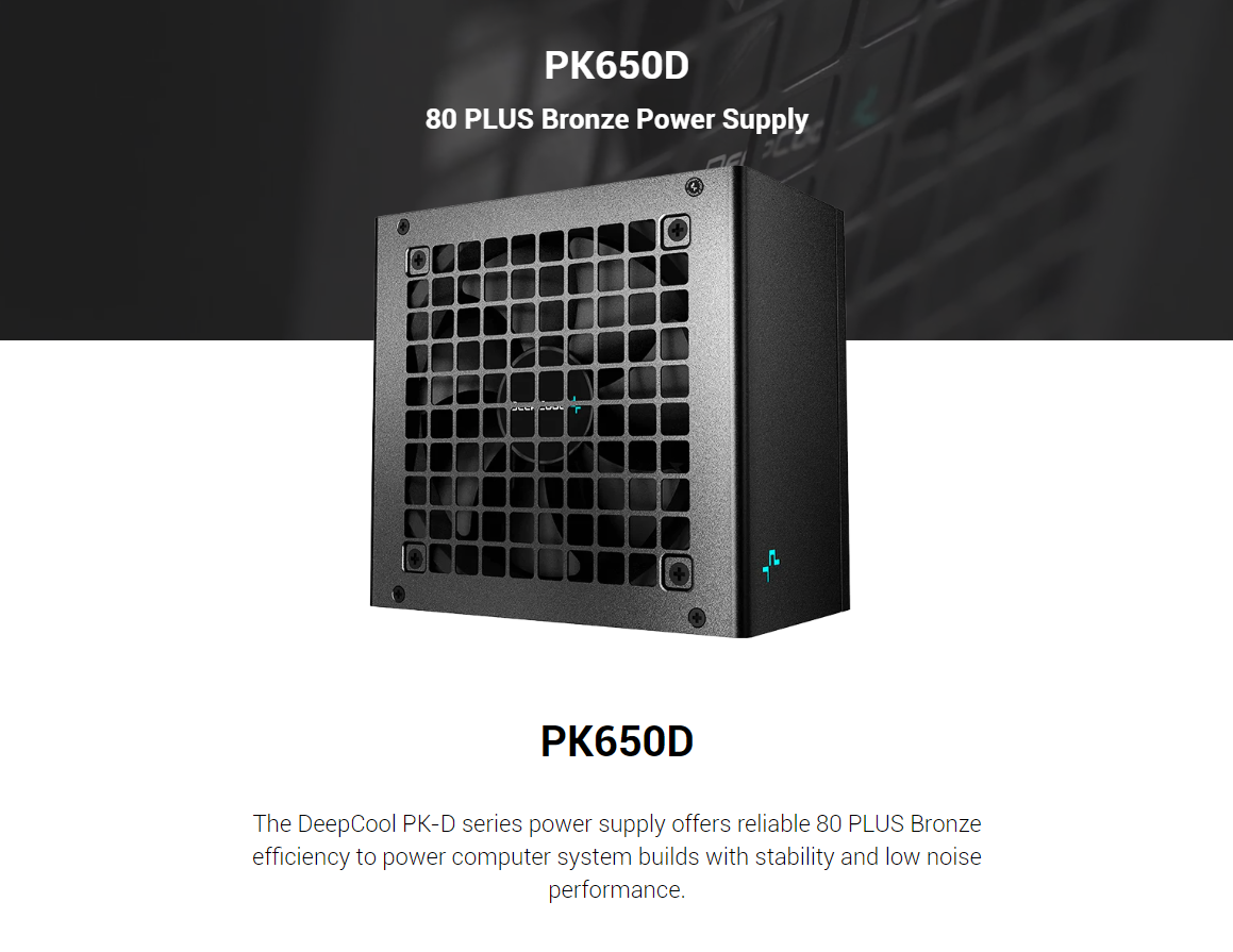 DeepCool PK450D (450W) / PK550D (550W) / PK650D (650W) / PK750W (750W ...