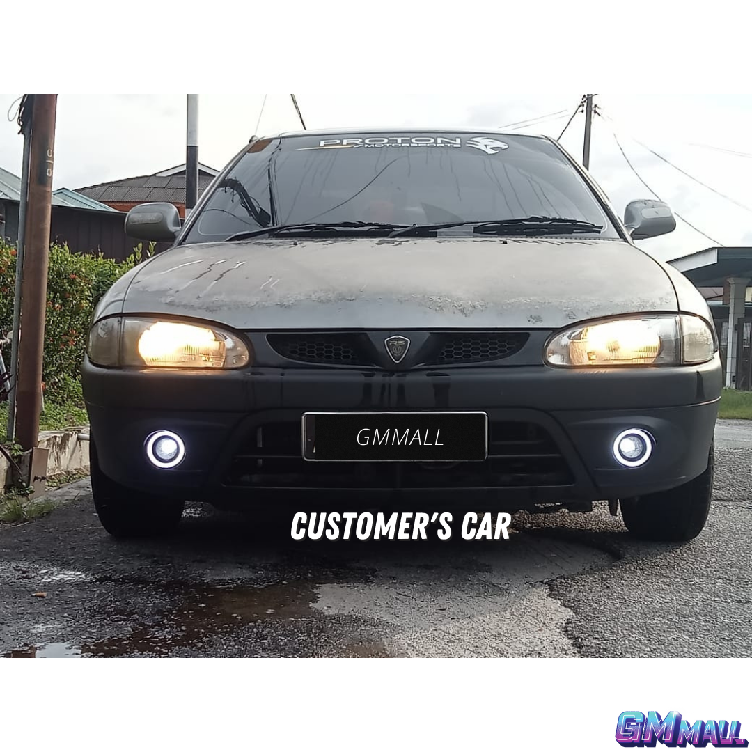 PROTON WIRA ANGEL EYE LED LIGHT 2pc Foglight Halo Ring Spotlight ...