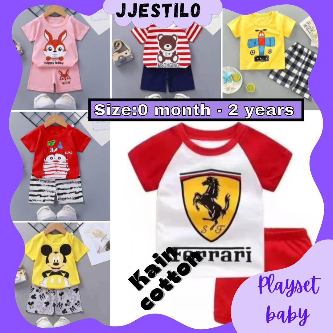 Baju Baby Boy Girl Newborn 0-24m Tshirt Budak Lelaki Perempuan Playset ...