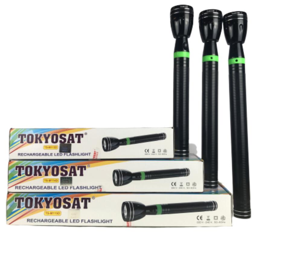 TOKYOSAT LED FLASHLIGHT lampu suluh WITH EXTRA SPARE led bulb & Battery ...