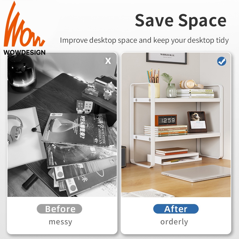 Desk Organizer Desktop Rack Book Rack Magazine Document Table Book ...