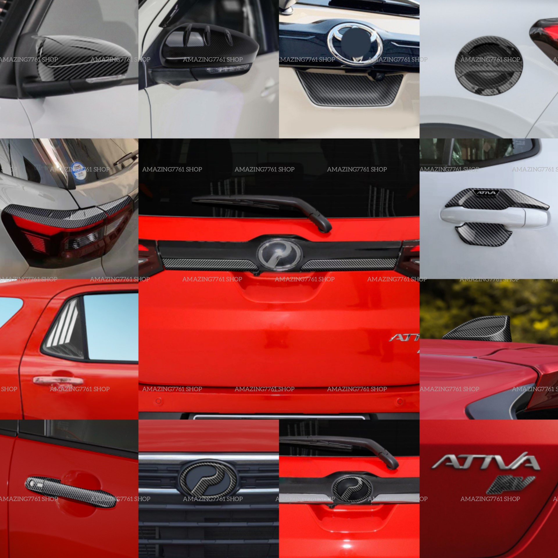 AMAZING PERODUA ATIVA CAR CARBON FIBER INTERIOR EXTERIOR SET FRAME ...