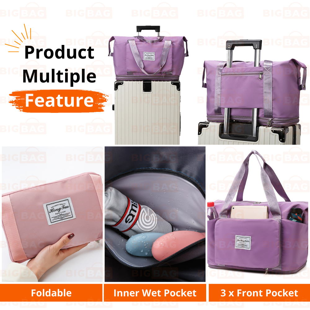 BIG BAG Premium Foldable Travel Bag Expandable Foldable Bag Travel Beg ...