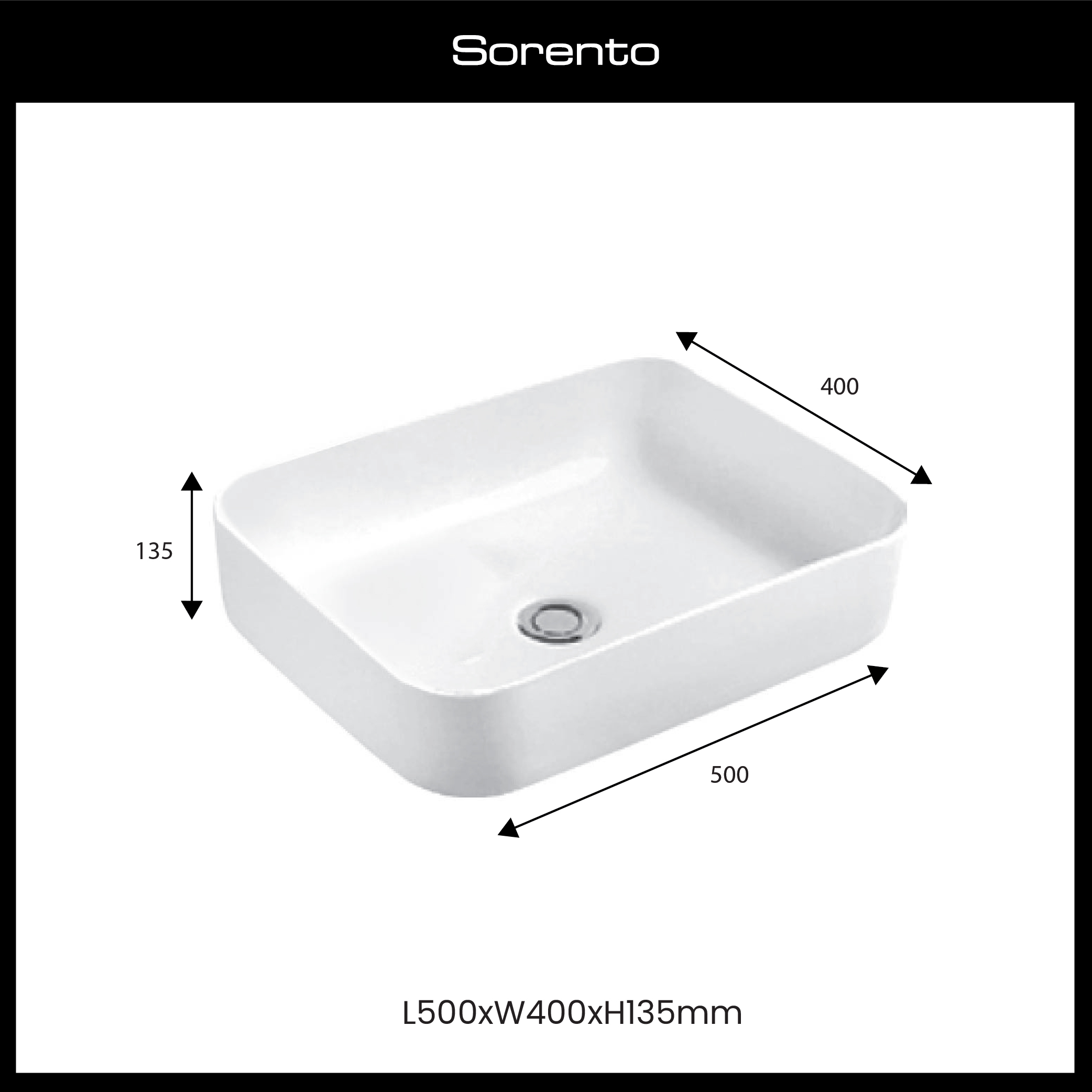 SORENTO Counter top Wash Basin Sinki Bilik Air Ceramic Bathroom sink ...